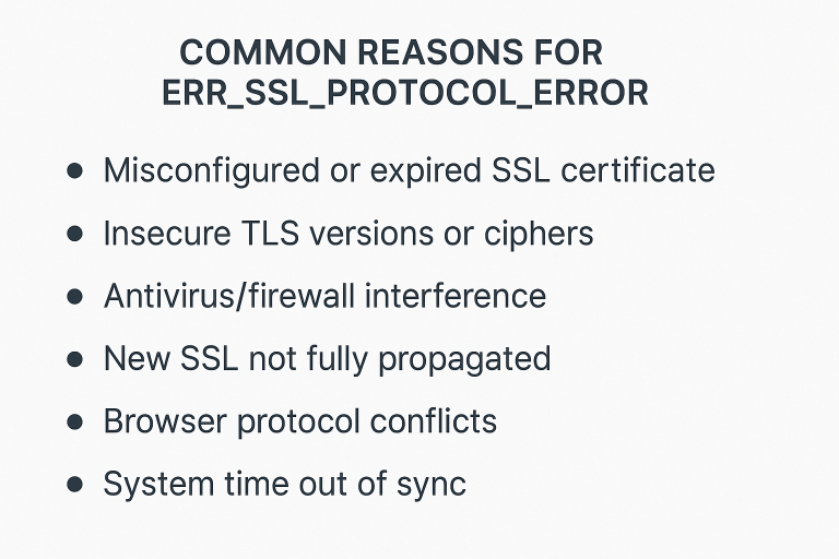 How to Fix ERR_SSL_PROTOCOL_ERROR in Chrome, Firefox & More [2025]