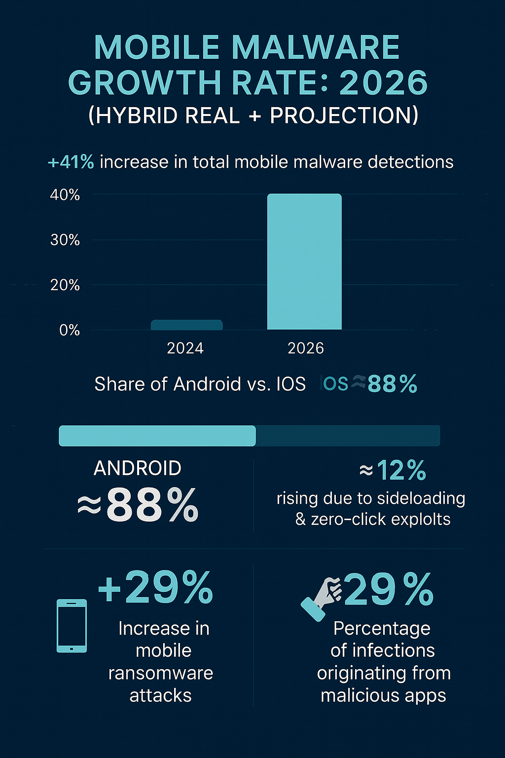 100+ Mobile Security Statistics 2026: Threats, Trends & Insights